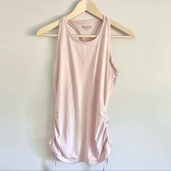Athleta | Tops | Athleta Blush Pink Scrunched Workout Tank Top | Poshmark